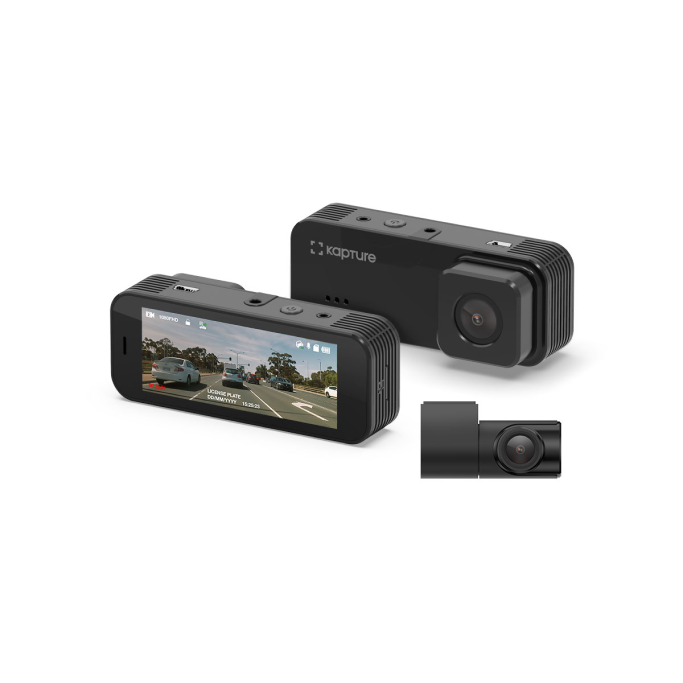 Full-HD Front and HD Rear Dash Camera with 3.2" IPS Screen – Kapture